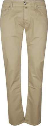 Jacob Cohen Homme, Pantalons, Beige, Taille: W33 Pantalon Slim Fit 5 Poches Nick