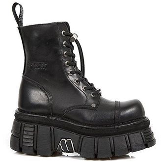 New Rock Femme New Mili Cuir Black Bottes 40 EU