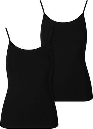 Urban Classics Tb7673a-ladies Basic Tank Top Cotton 2-Pack sous-vêtement, Noir et Noir, M Femmes