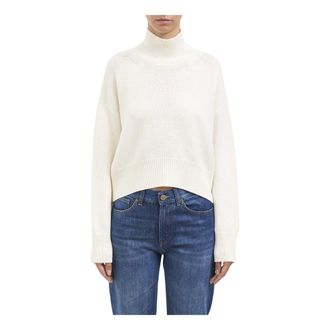 Dondup Maglia Slim-fit Collo Alto - Femme - Pulls - Blanc - Taille: 38 FR