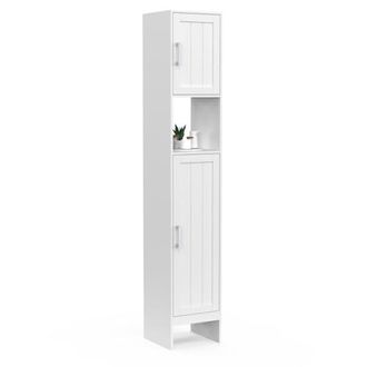 IDMarket Meuble Colonne Salle de Bain Waldo 2 Portes Blanc