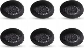 Wilmax England Wilmax WL-661118/A Porzellan Ovale Schale, Schwarz, 13cm Länge, 10cm Breite, 6cm Höhe