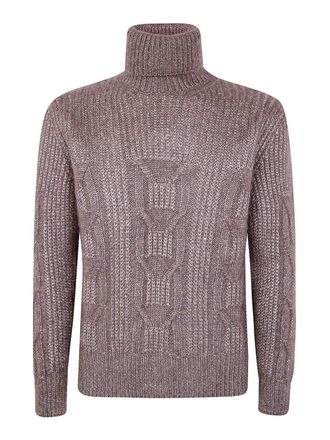 Ermenegildo Zegna Pull Col Roul&eacute; - Marron