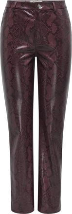 Only Damen ONLAZULA HW STR Pant PNT Hose, Syrah/Detail:Black Snake, S x 32L
