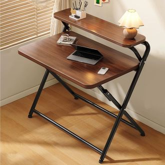 Generic Klappbarer Beistelltisch, Snacktisch Mit Verstellbaren F&uuml;&szlig;En, X-F&ouml;Rmigen Klappbeinen, Leicht Zu Reinigen, for Wohnzimmer, Arbeitszimmer, Schlafzimmer,