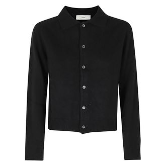 Dunst Cardigan en maille &agrave; col unisexe - Femme - Pulls - Noir - Taille: 36 FR