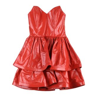 Elisabetta Franchi Femme, Robes, Rouge, Taille: 40 FR Abito corto simil pelle