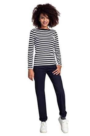 Armor Lux Femme Erquy Sweater, Rich Navy/Blanc, 36 EU
