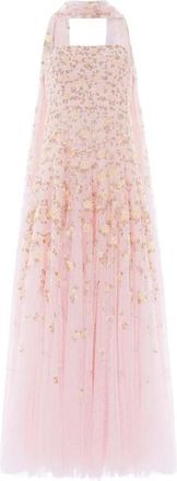 Needle & Thread Femme, Robes, Rose, Taille: 32 FR Lea Ditsy Strapless Cape Gown