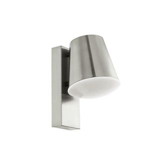 Eglo Smart Home LED Wandlampe Caldiero-C, Wandleuchte au&szlig;en, Au&szlig;enlampe aus Edelstahl, Kunststoff in wei&szlig;, Au&szlig;enleuchte mit E27 Fassung, IP44