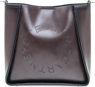 Stella McCartney Femme, Sacs, Brun, Taille: ONE Size Logo Square Crossbody Bag