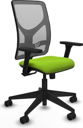 Piqueras y Crespo Gepolsterter B&uuml;rostuhl mit 3D-Armlehnen, h&ouml;henverstellbare Lendenwirbelst&uuml;tze, ausgestattet mit 3 Positionen und Schneidschaum, Grau/Pistazie