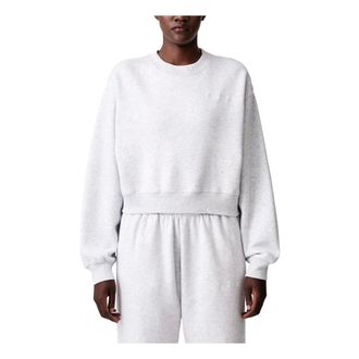 Sporty & Rich SweaT-shirt Serif Logo - Femme - Sweatshirts et sweats &agrave; capuche - Gris - Taille: 36 FR