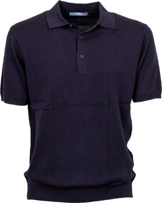 People of Shibuya Homme, Tops, Bleu, Taille: S Polo en maille MC