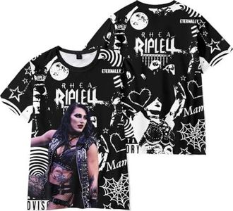 Generic Rhea Ripley Merch T-shirt d&eacute;t&eacute; tendance d&eacute;contract&eacute; Y2K Tee Sport Unisexe Gym Sport Top, R293514a19-yh01, M