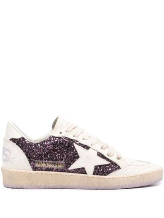 Golden Goose Low-Top Sneaker - Beige Glitter Detail Leather Sneakers - Gr. 37 (EU) - in Beige - f&uuml;r Damen
