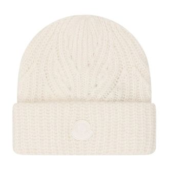 Moncler Strickm&uuml;tze mit Struktur - - Accessories - Damen - Wei&szlig; - ONE SIZE