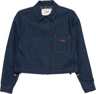 Fendi Logo-embroidered Denim Jacket