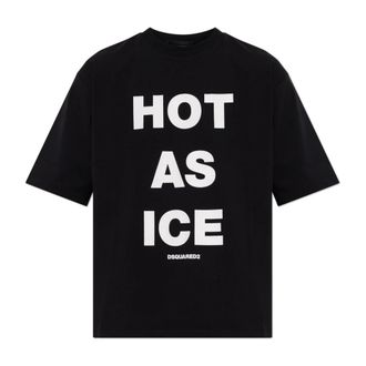 Dsquared2 Bedrucktes T-Shirt - - Tops - Herren - Schwarzk - M