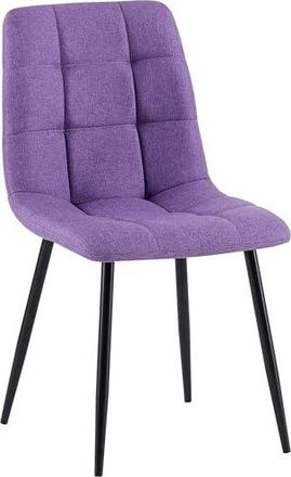 Clp Chaise de Salle &agrave; Manger Antibes I Chaise de Cuisine rembourr&eacute;e avec rev&ecirc;tement en Tissu surpiqu&eacute; I avec Structure m&eacute;tallique, Couleur:Violet