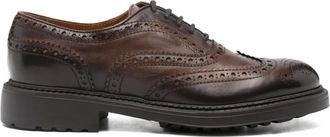 Doucal's brogue leather oxford shoes - Braun