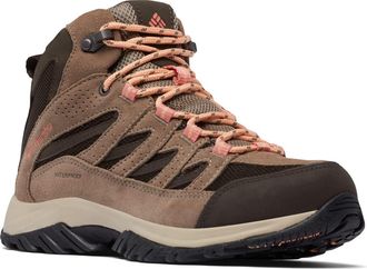 Columbia Crestwood Mid WP wasserdichte Wanderstiefel für Damen, Braun (Cordovan x Mud), 36 EU