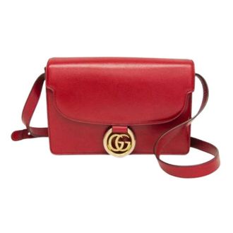 Gucci Pre-owned Double G 589474 Sac bandouli&egrave;re - Femme - Pre-owned - Rouge - Taille: ONE Size