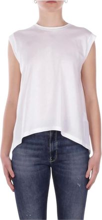Dondup Femme, Tops, Blanc, Taille: 38 FR Maglia smanicata