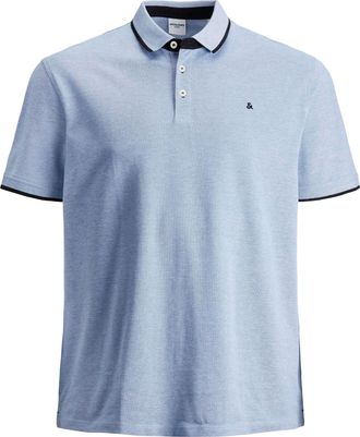 Jack & Jones Herren Poloshirt JJEPAULOS - Relaxed Fit Plussize XXL-8XL Baumwolle, Größe:8XL, Farbe:Bright Cobalt PS 12143859