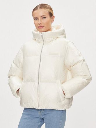 Tommy Hilfiger Daunenjacke New York Gloss WW0WW40836 &Eacute;cru Relaxed Fit