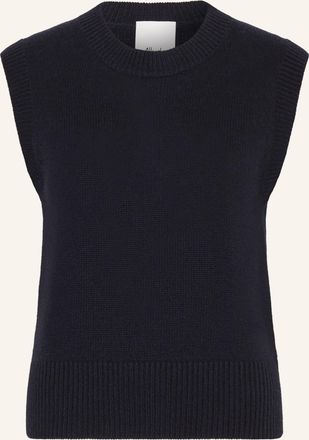 Allude Allude Cashmere-Pullunder blau