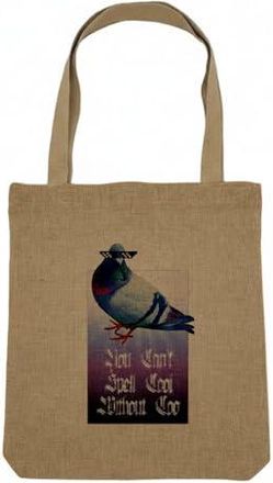 Fabulous Sac Shopping Tote Bag Aspect Lin - You Cant Spell Cool Collage Vintage Illustration Art Animal Pigeon Humour Puns Zoomer Streetwear Parodie - Sac de C