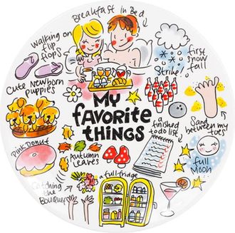 Blond Amsterdam Frühstücksteller Things ø22cm Keramikteller mit Lieblingsmotiven, mikrowellengeeignet & spülmaschinenfest