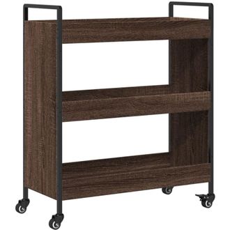 vidaXL Vidaxl - Chariot de cuisine ch&ecirc;ne marron 70x30x82 cm bois ding&eacute;nierie