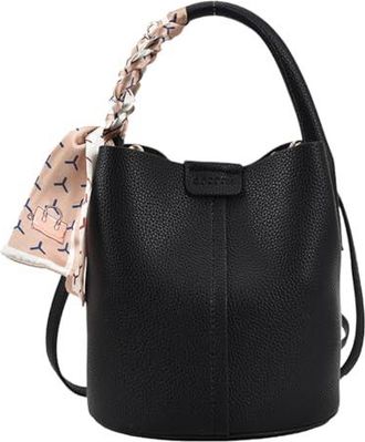 Generic Porte-monnaie en cuir synthétique pour femme - Sac à main - Sac à bandoulière pour femme - Voyage - Travail, Noir, 200*180*180mm