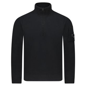 C.P. Company Schwarzer Wollmischungs-Rollkragenpullover - - Knitwear - Herren - Schwarzk - S