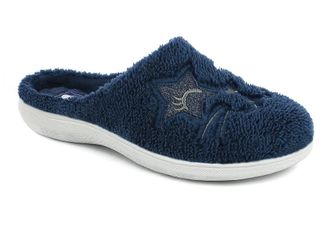 Inblu Inblu Damen Katze Plüsch Hausschuh, blau, 38 EU