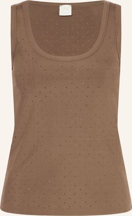 Marella Top Mit Schmucksteinen braun