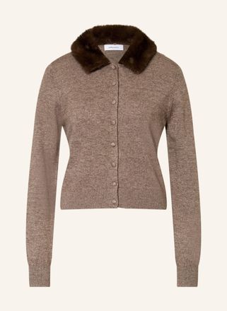Darling Harbour Darling Harbour Strickjacke Mit Abnehmbarem Kragen beige