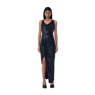 Vivienne Westwood Femme, Robes, Noir, Taille: 38 FR Sequined Cowl Neck Gown