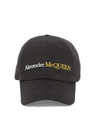 Alexander McQueen Alexander McQueen Caps & M&uuml;tzen - Black Cotton Baseball Cap - Gr. M - in Schwarz - f&uuml;r Damen