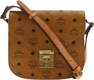 MCM Pre-owned Sac bandouli&egrave;re Patricia en PVC - Femme - Pre-owned - Brun - Taille: ONE Size