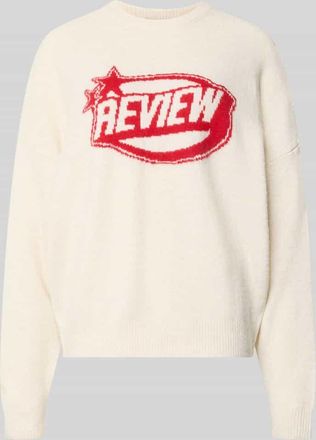 Review Strickpullover mit Label-Print