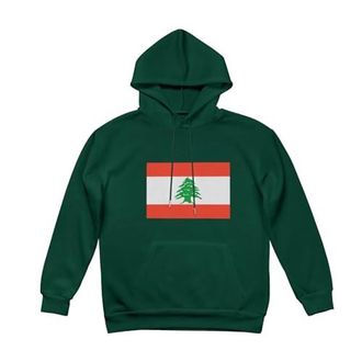 Generic Sweat &Agrave; Capuche Liban Drapeau pour Femme Adultes Et Adolescents Doublure Polaire Sweatshirt pour Patriotes Hoodie Femmes Femmes Pull &Agrave; Capuche pour Us