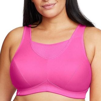 Glamorise Femme Anti-rebondissements Sans Armature 1066 Soutien gorge de sport, Rose Balais, 115H EU