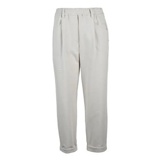 Brunello Cucinelli Femme, Pantalons, Beige, Taille: 36 FR Wide Pantalons