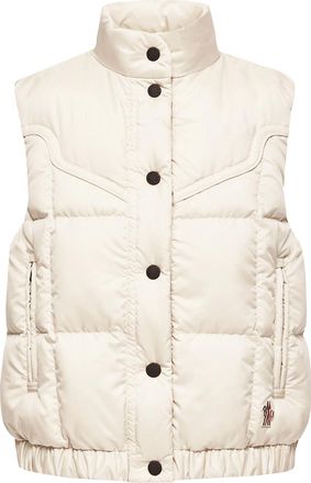 Moncler Moncler Doudoune Sans Manches Doucy &Agrave; Matelassage Carr&eacute;, Femme, Blanc, Taille: 0