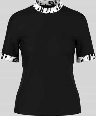 Marc Cain T-Shirt mit kontrastierendem Kragenabschluss