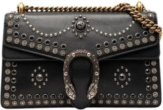 Gucci Sac bandouli&egrave;re clout&eacute; Pre-owned - Femme - Pre-owned - Noir - Taille: ONE Size