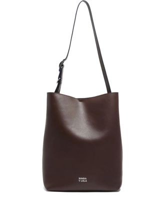 Bimba & Lola grand sac porté épaule Carlino en cuir - Marron
